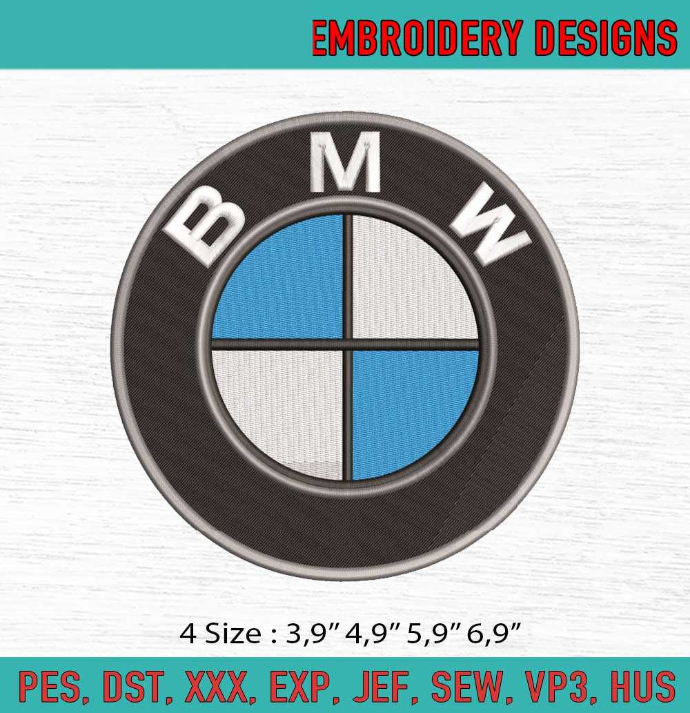 BMW Logo Machine Embroidery Digitizing Design File - Inspire Uplift