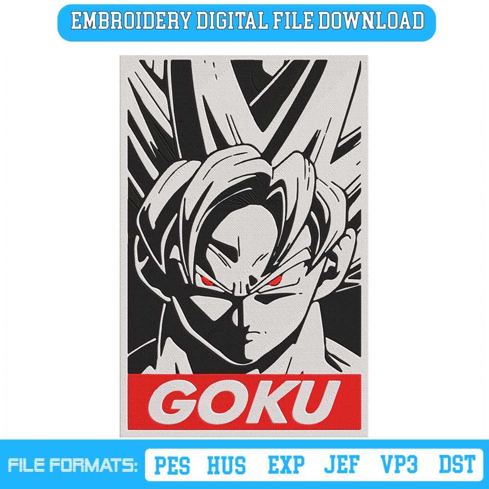 Son Goku Embroidery Designs File, Dragon Ball Machine Embroi | Inspire ...