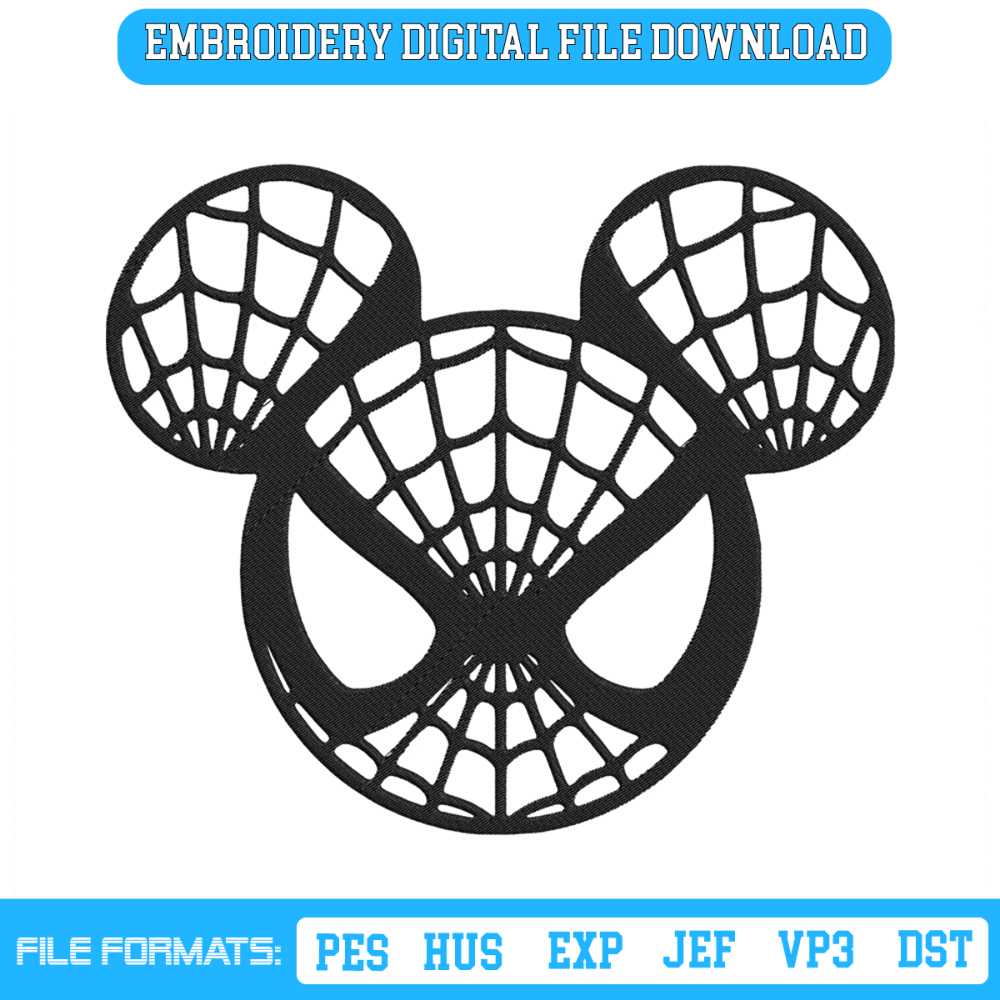 Spider Mickey Mouse Embroidery Designs File, Disney Machine - Inspire ...