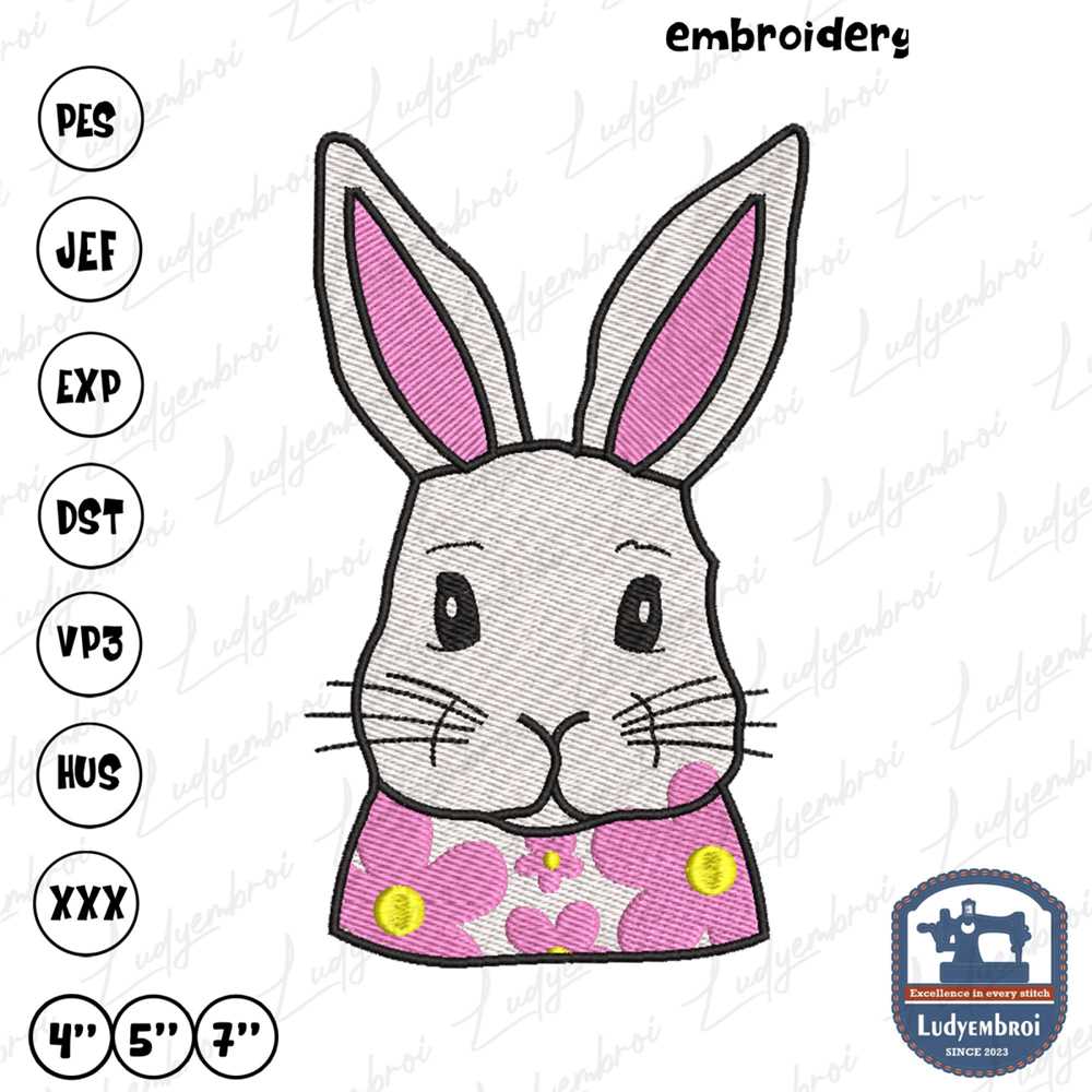 Easter Bunny Candy Embroidery Machine Design, Cute Pink Rabb | Inspire ...