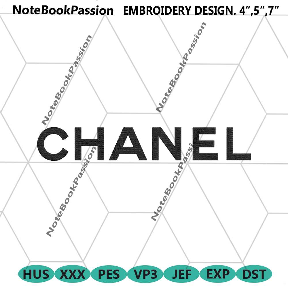 Chanel Black Characters Logo Embroidery Design Download - Inspire Uplift