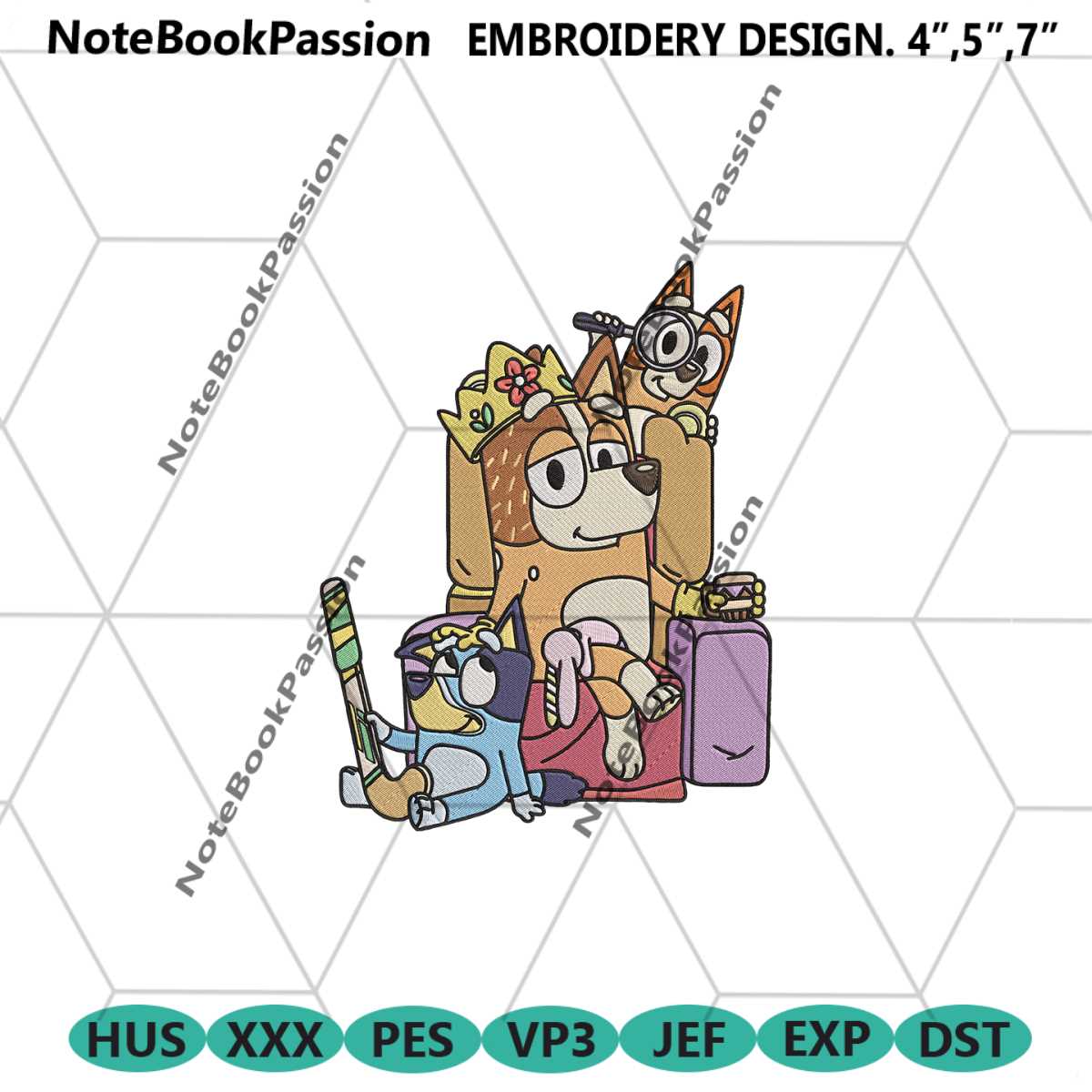 Bucky Bluey Embroidery Designs Instant, Bucky Bingo Bluey Fi | Inspire ...