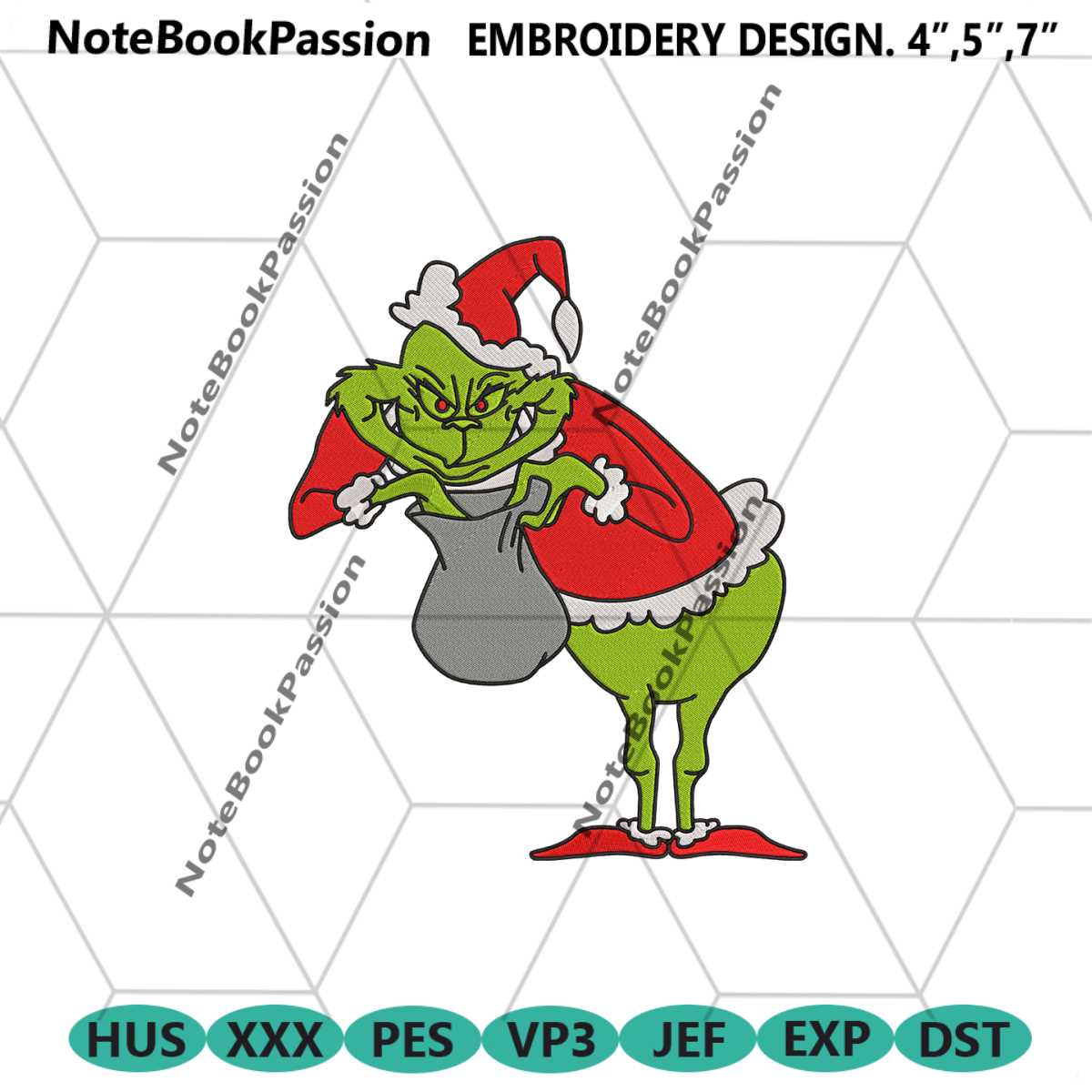 Christmas Grinch Embroidery Design Files, The Grinch Machine | Inspire ...