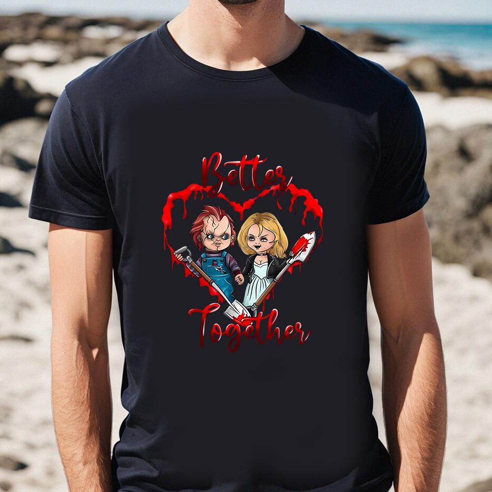 Chucky And Tiffany Shirt Valentine Day Horror Characters Shi | Inspire ...