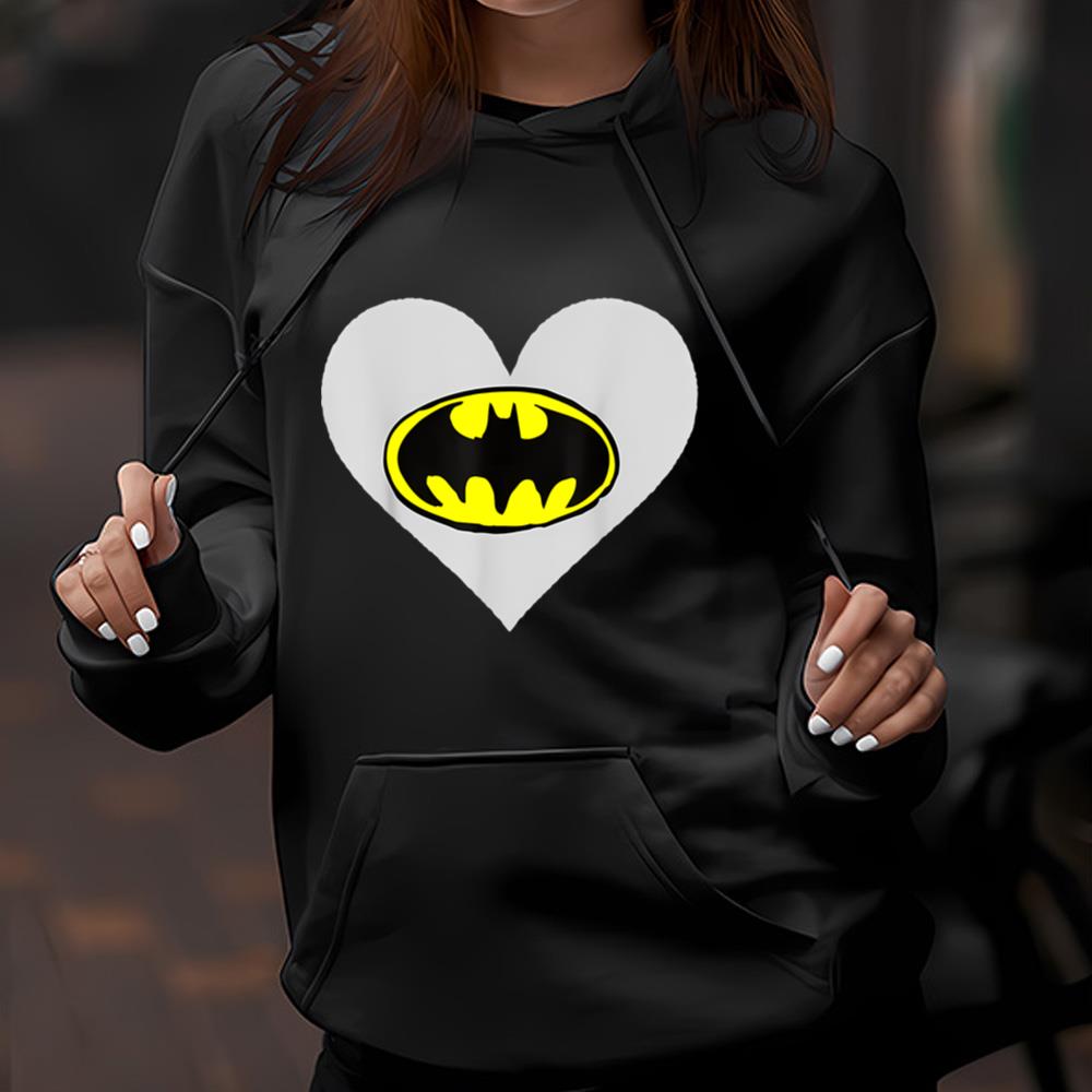 DC Comics Valentines Day Batman Heart Logo T-Shirt | Inspire Uplift