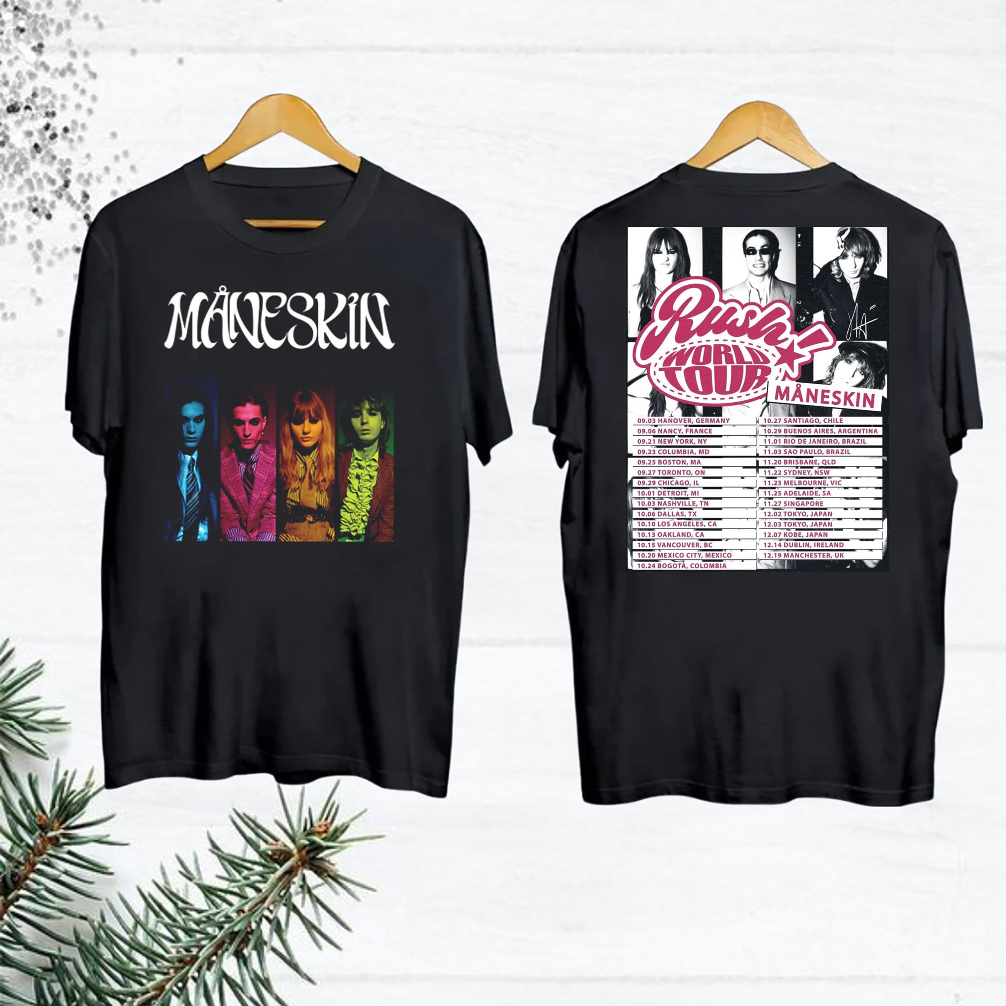 Rock Band Maneskin Shirt, 2023 Maneskin Rush World Tour Shir | Inspire ...