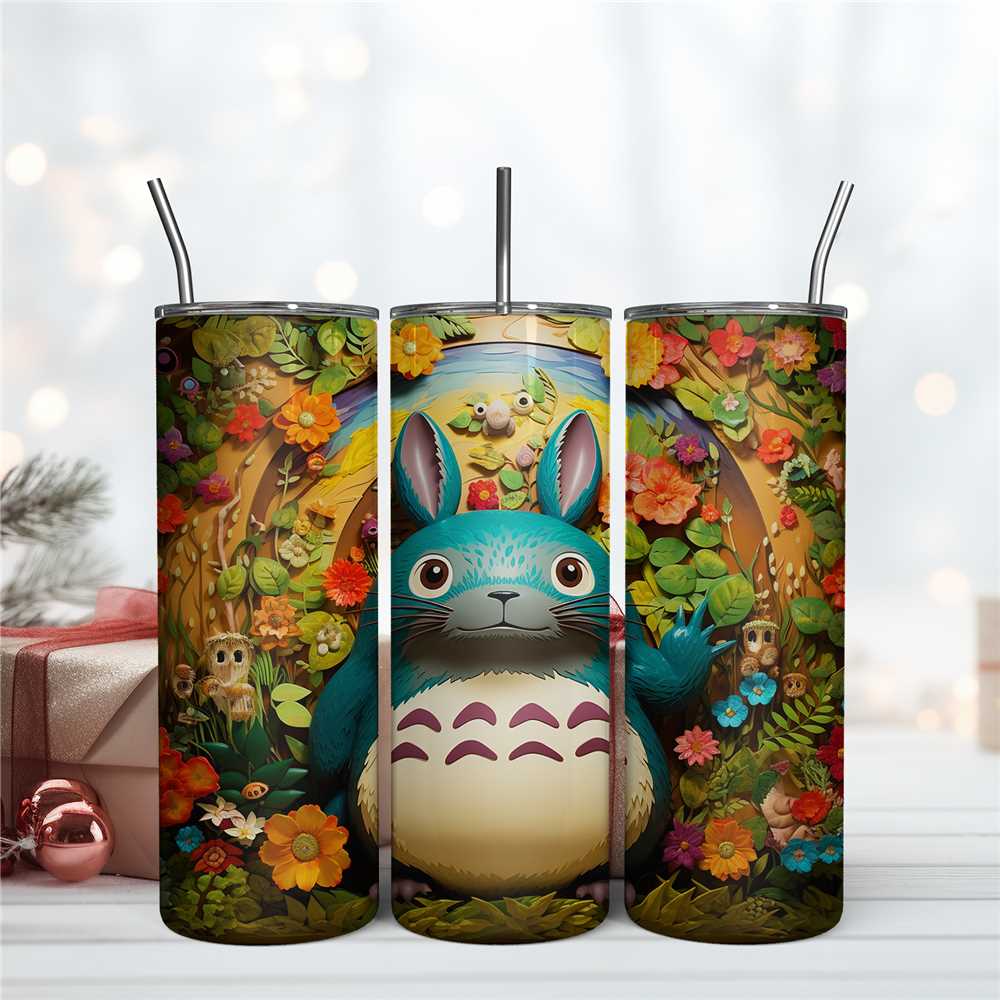 3D Totoro In Wonderland Tumbler Design, Totoro 20oz Template - Inspire ...