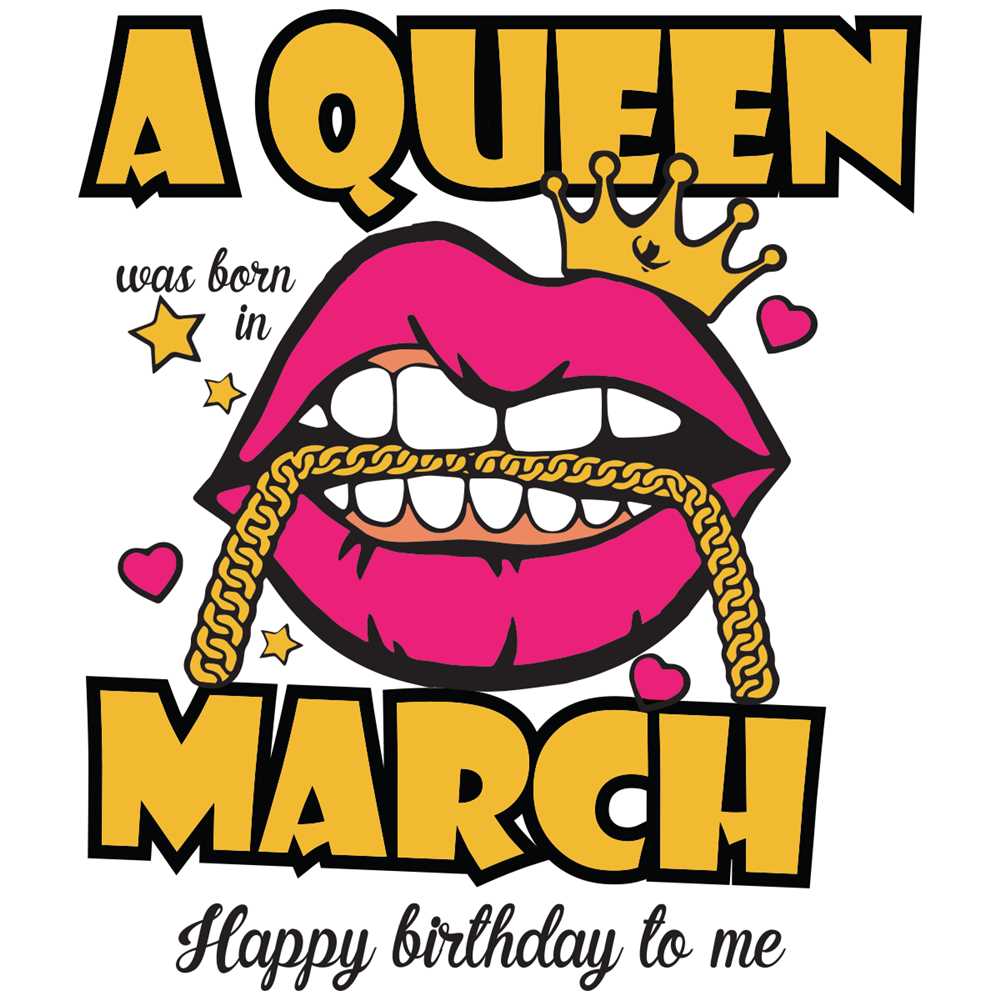A Queen Was Born In March Svg, Birthday Svg, Happy Birthday | Inspire ...