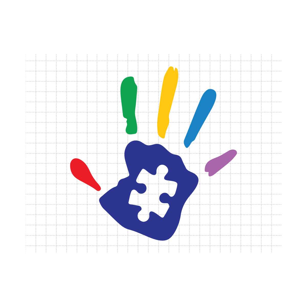 Autism Hand Print Svg, Puzzle Piece Svg - Inspire Uplift