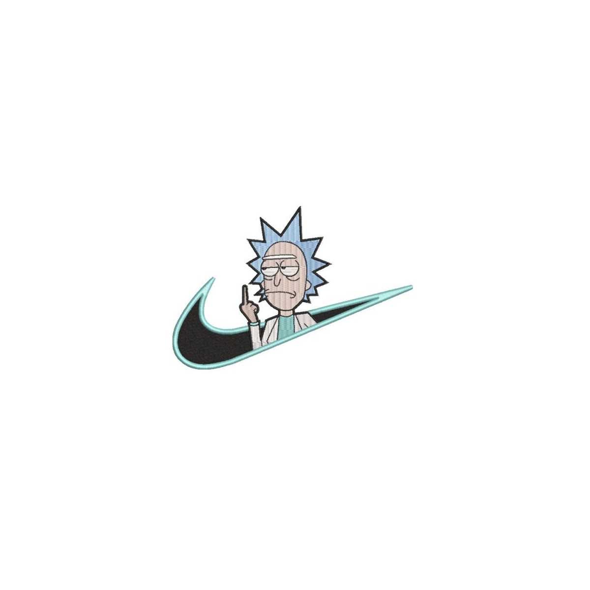 Premium Rick And Morty Nike Embroidery Design - Inspire Uplift