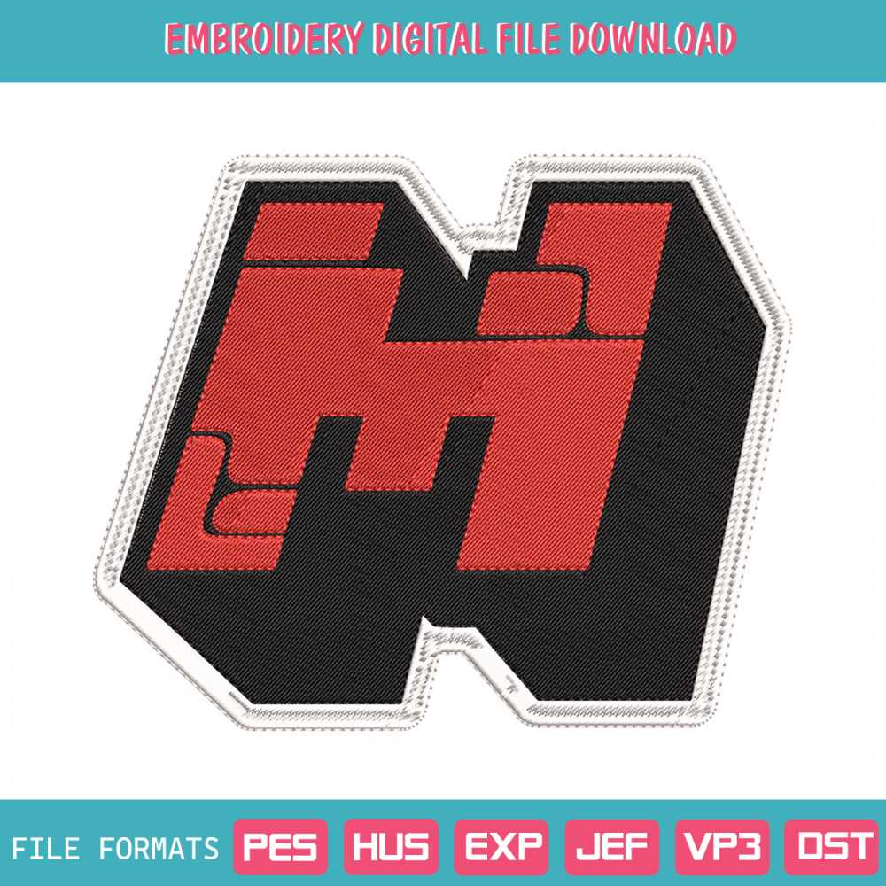 M Logo Minecraft Embroidery Designs File | Inspire Uplift
