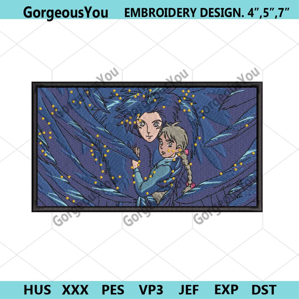 Howls Moving Castle Embroidery Design Download File | Inspire Uplift