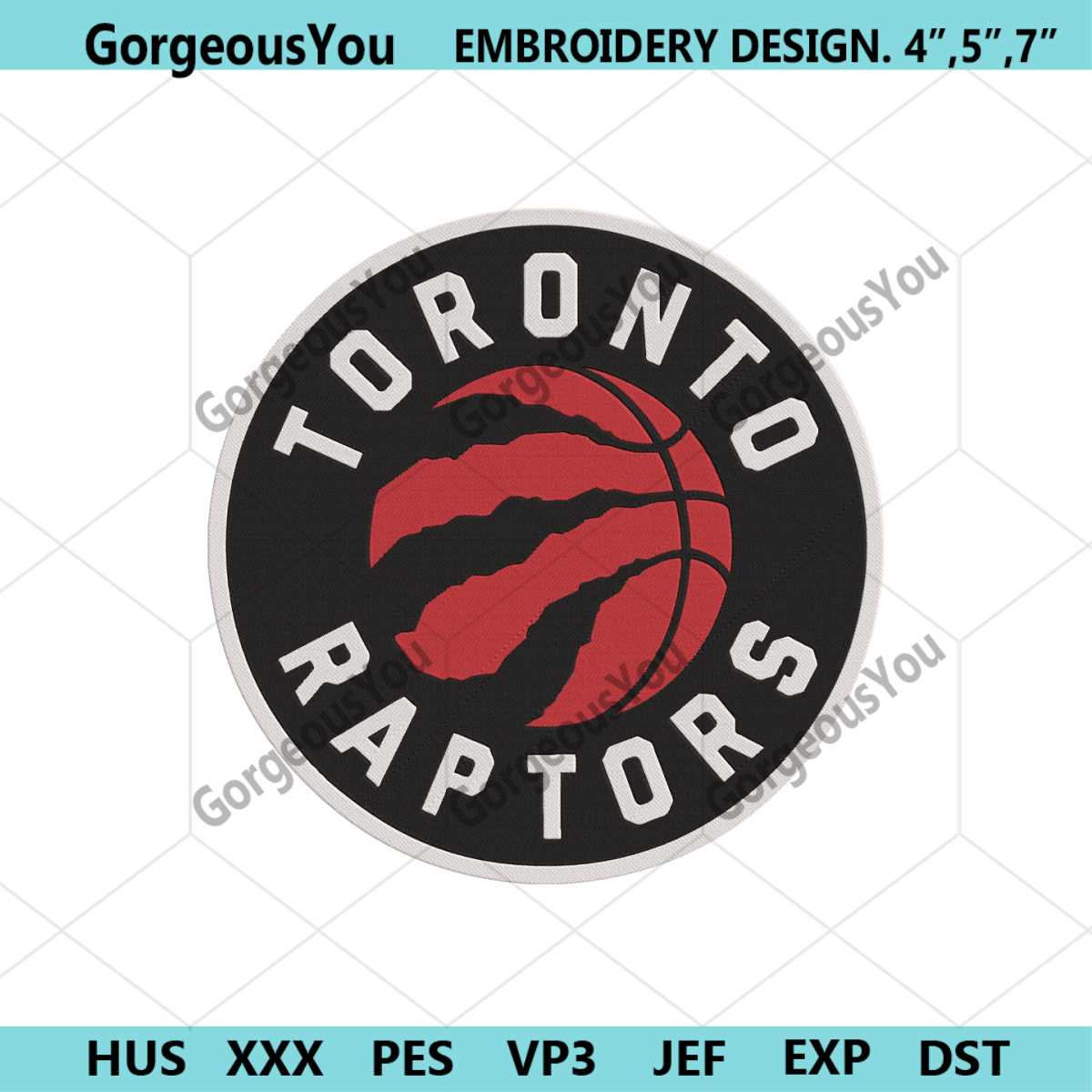 Toronto Raptors Logo NBA Team Embroidery Design File | Inspire Uplift