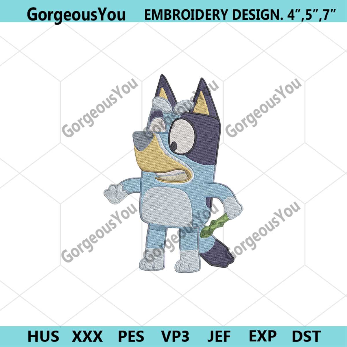 Bluey Embroidery File, Bluey Characters Embroidery Download | Inspire ...