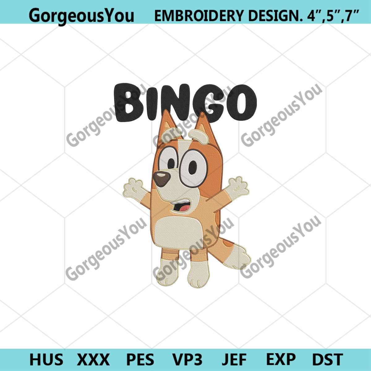 Cute Bingo Embroidery Design, Bingo Machine Embroidery Desig | Inspire ...