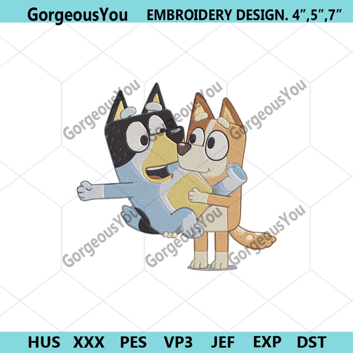 Bingo Bluey Embroidery Instant File, Bluey Family Embroidery - Inspire ...