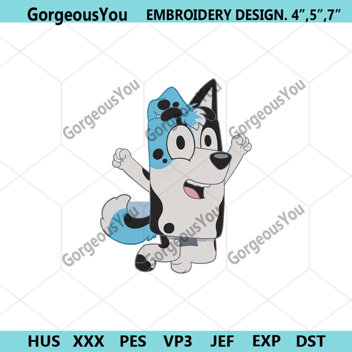 Bluey machine Embroidery Files, Dog Family Embroidery File D - Inspire ...