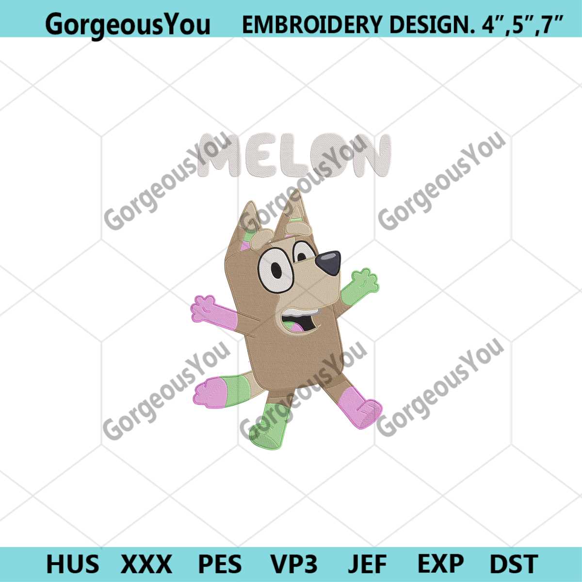 Cute Chilli Embroidery Instant File, Chilli Bluey Cartoon Em | Inspire ...