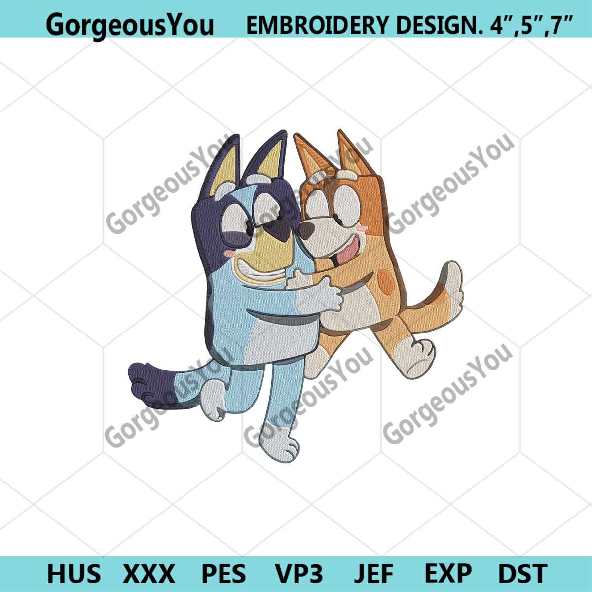 Bluey Bingo Embroidery Files, Bluey Character Machine Embroi | Inspire ...