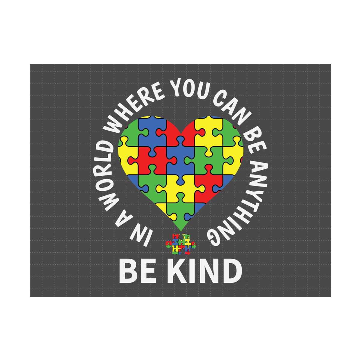 Be Kind Autism Heart Svg, Puzzle Piece Svg - Inspire Uplift