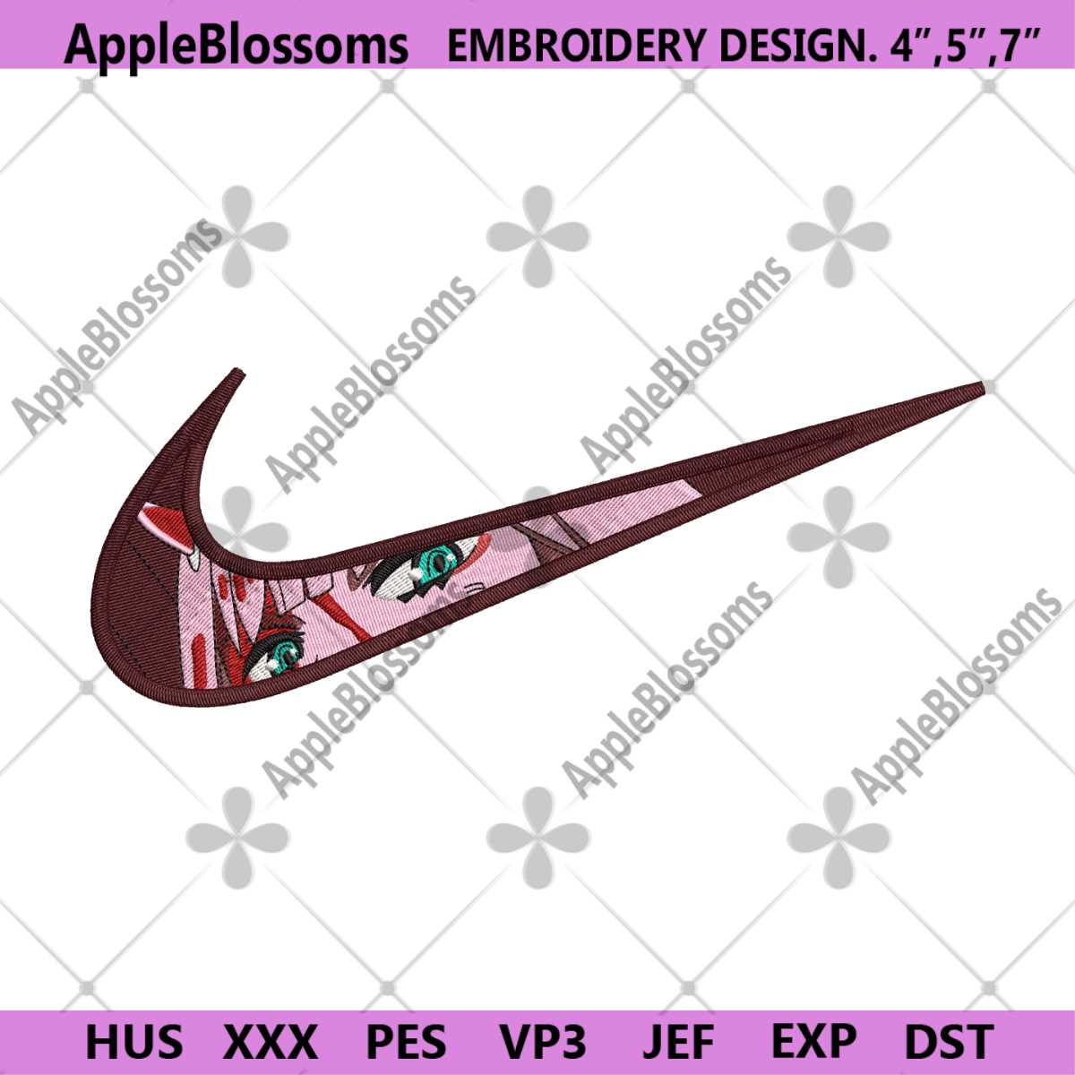 ZERO TWO Nike Embroidery Design Darling in the Franxx Design | Inspire ...