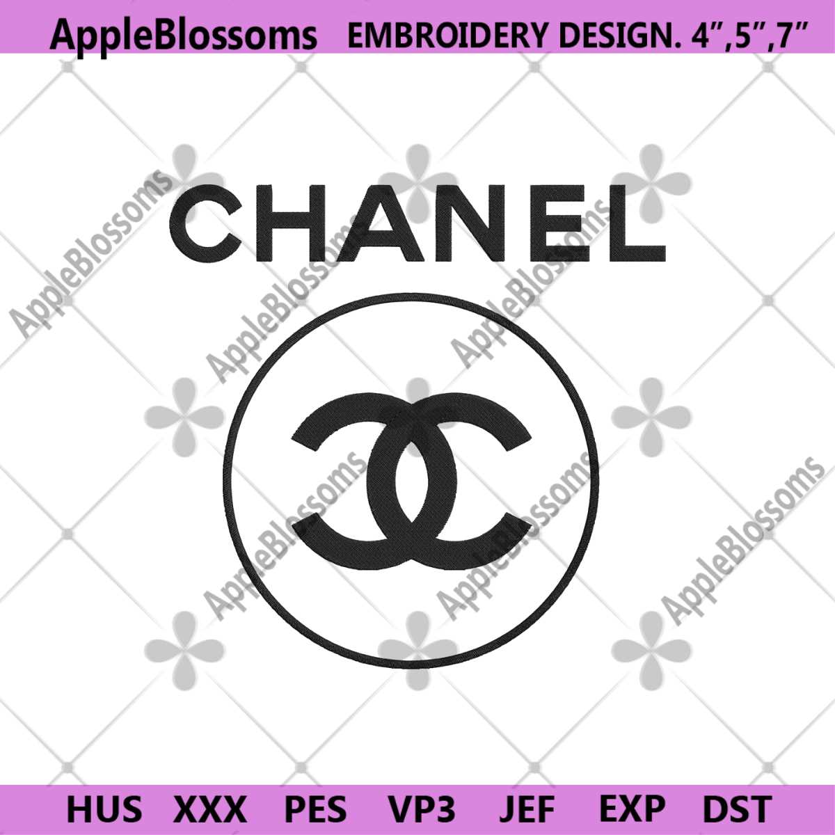 Chanel Logo Circle Embroidery Design Download | Inspire Uplift