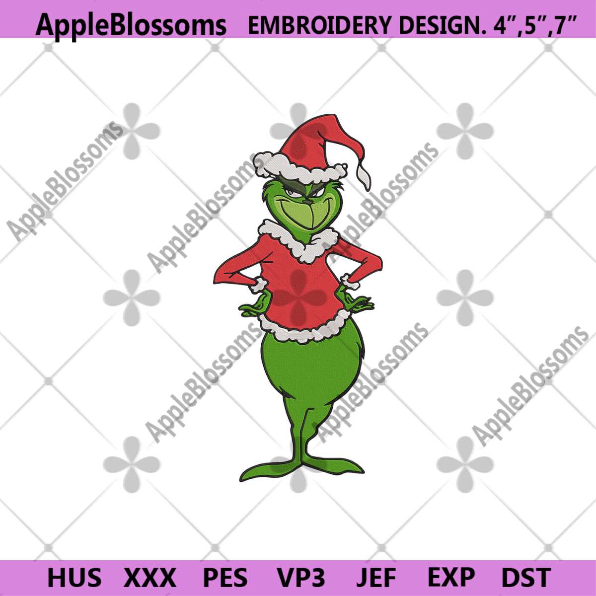 The Grinch Machine Embroidery Design, The Grinch Christmas M | Inspire ...