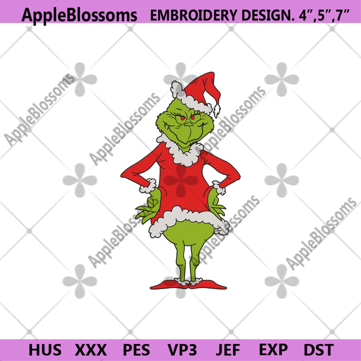 The Grinch Machine Embroidery File Instant Download, The Gri | Inspire ...