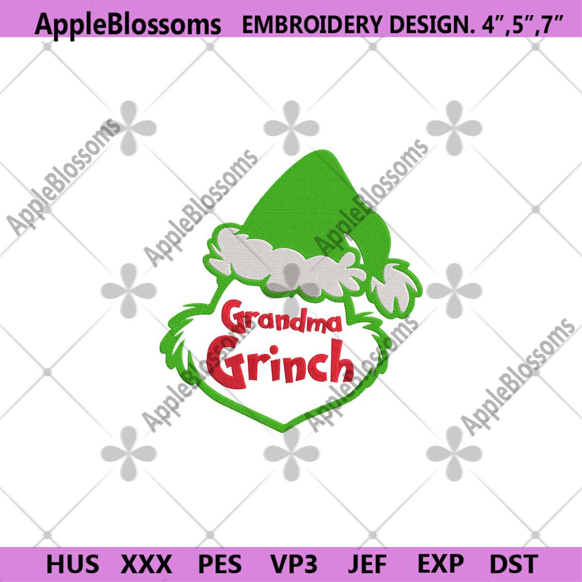 Grandma Grinch Embroidery Download Digital, Head Grinch Embr | Inspire ...