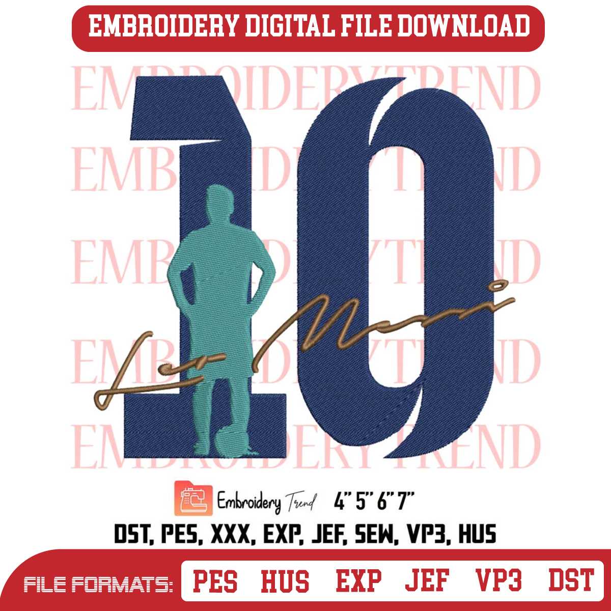 Lionel Messi Signature M10 Embroidery, Messi Fifa World Cup | Inspire ...