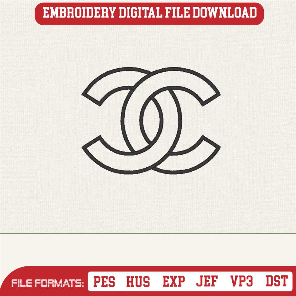 Chanel sign outline logo machine embroidery designs download | Inspire ...