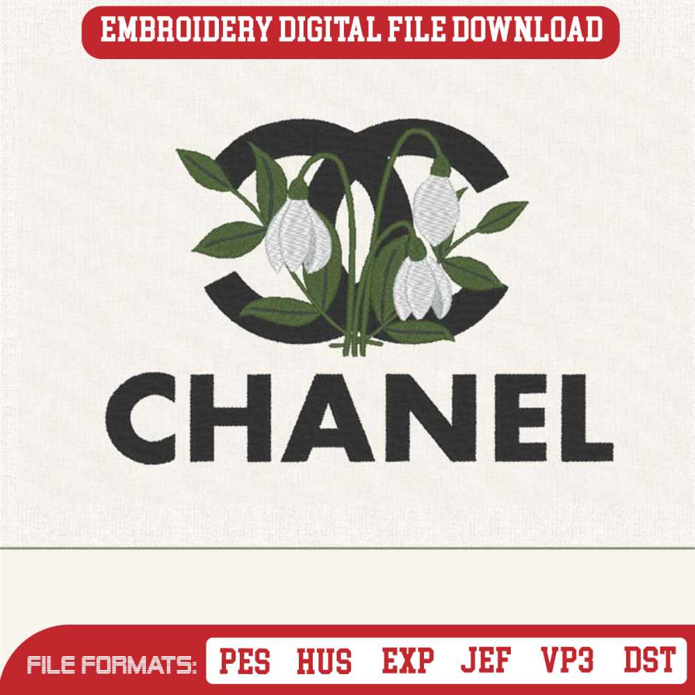 Chanel Spring flower logo machine embroidery design new | Inspire Uplift