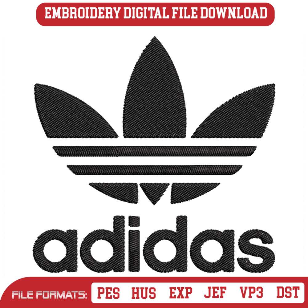 Adidas Embroidery Designs File, Adidas Logo Machine Embroide | Inspire ...