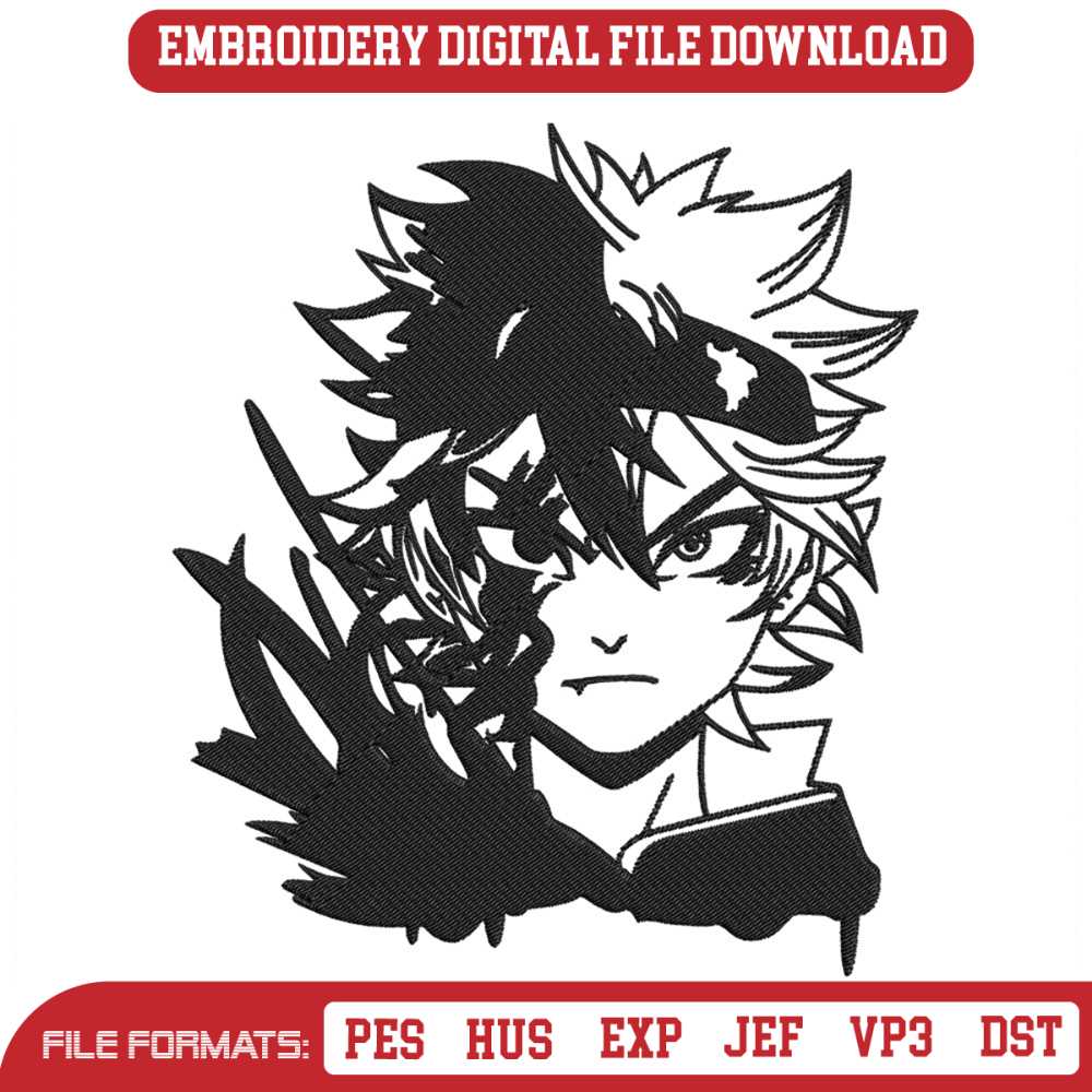 Asta and Demon Embroidery Designs File, Black Clover Machine | Inspire ...