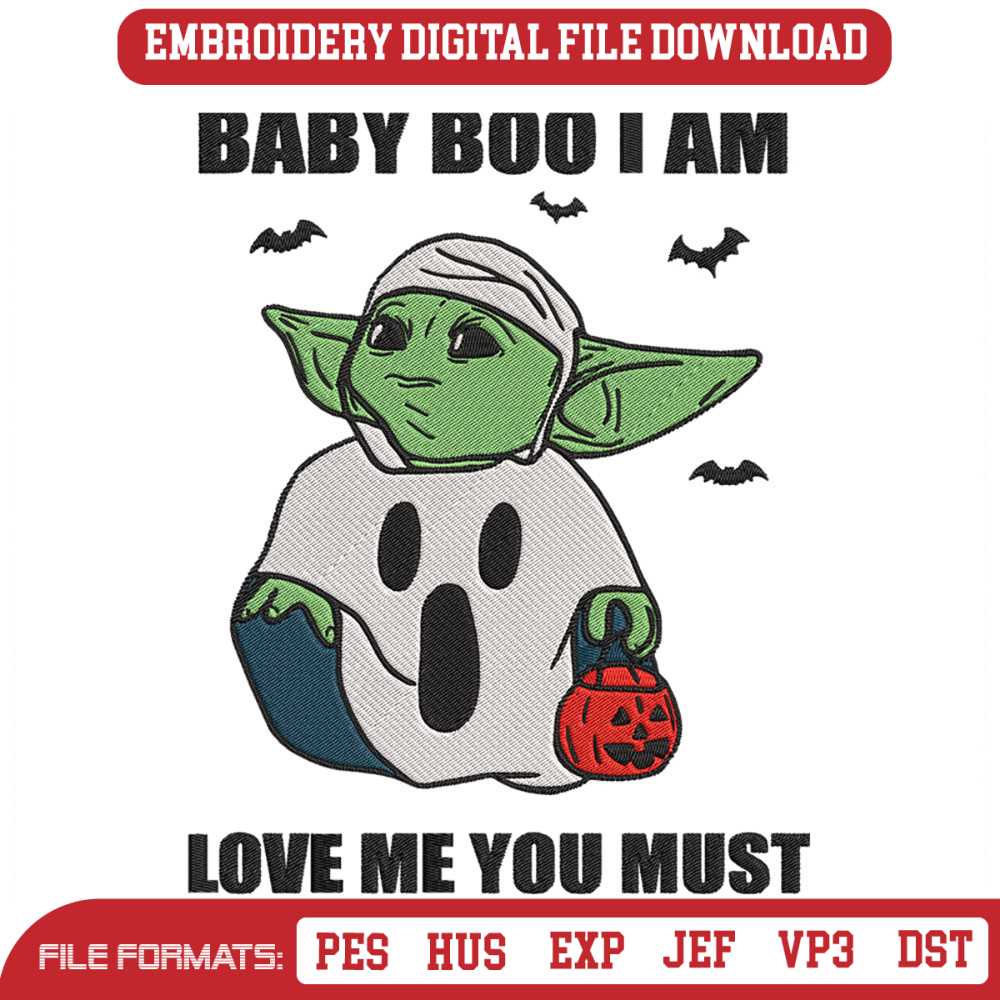 Baby Boo I Am Love Me You Must Embroidery Designs File, Baby | Inspire ...