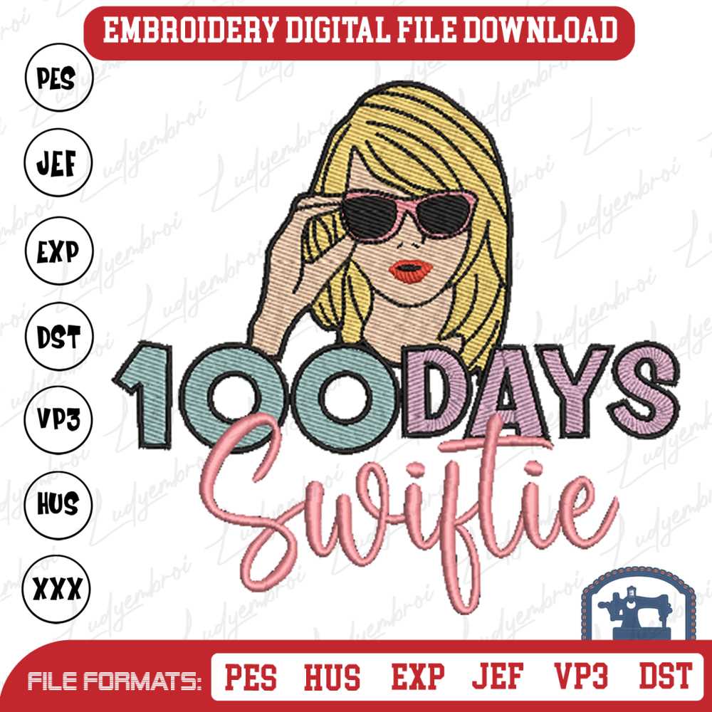 100 Days Of Swift Embroidery Design, School Student And Teac | Inspire ...