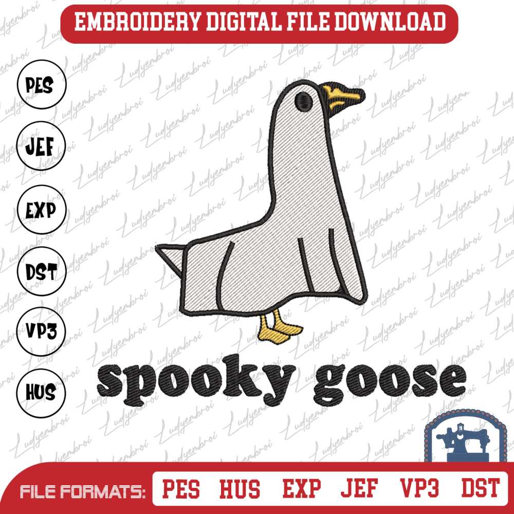 Halloween Silly Goose Embroidery Machine Design, Spooky Ghoo | Inspire ...