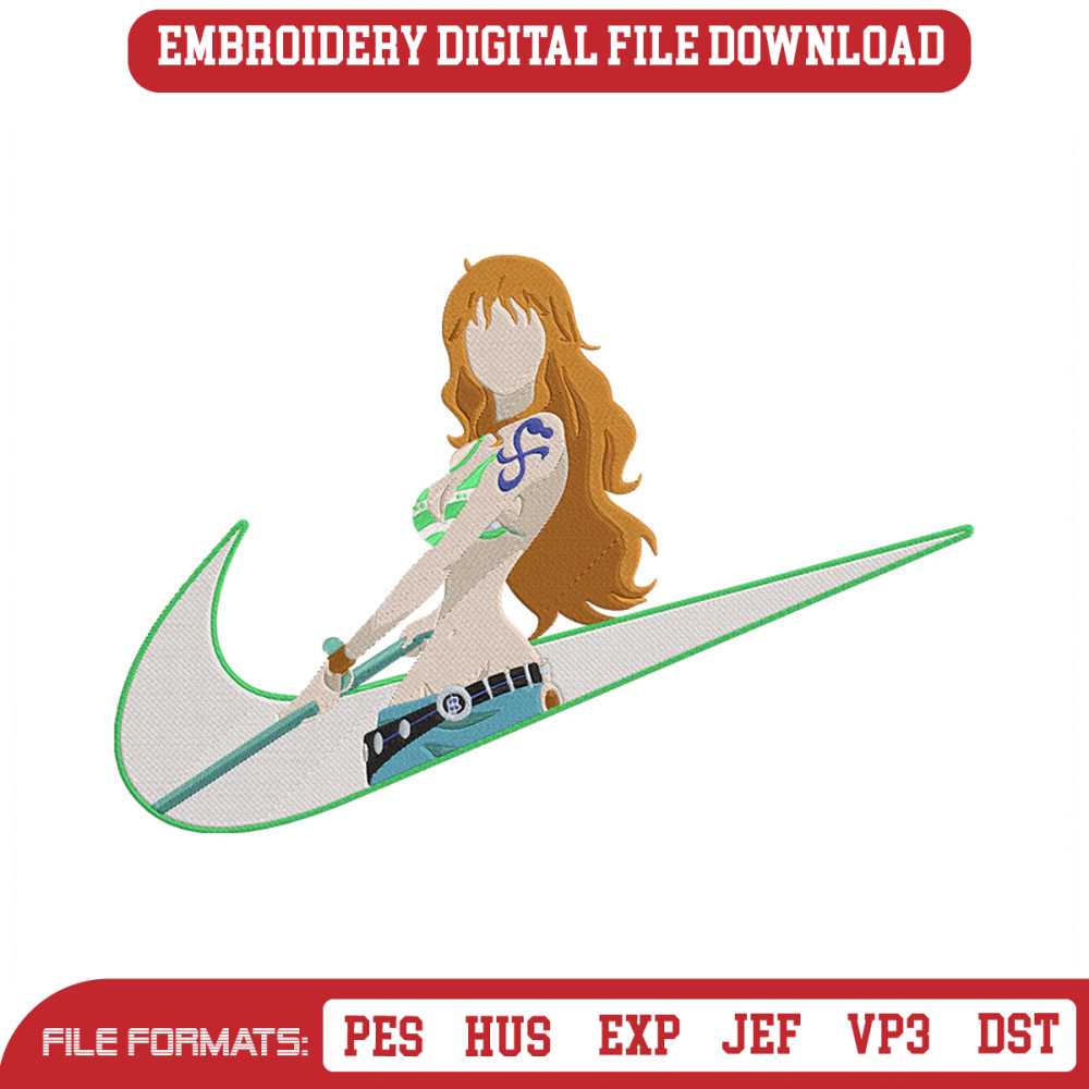 Nike x Nami One Piece Embroidery Designs File, Nike Machine - Inspire ...