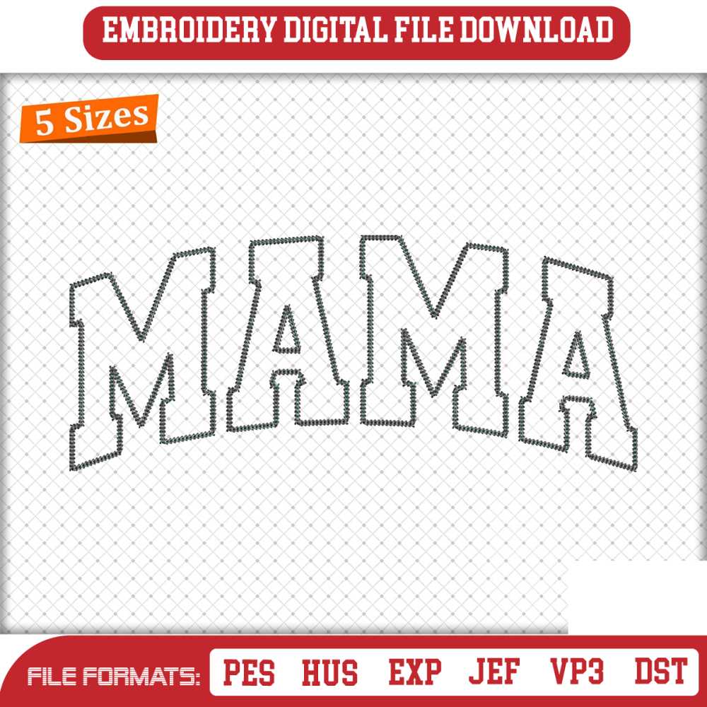 MAMA Applique Embroidery Design, Mama Arched Applique Embroi | Inspire ...