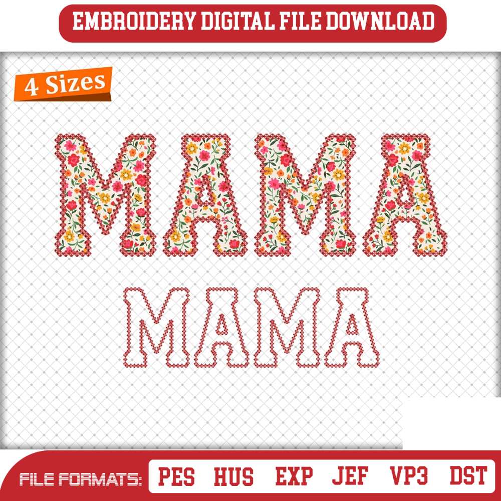 Mama Applique Embroidery Files, Personalize your creations, | Inspire ...