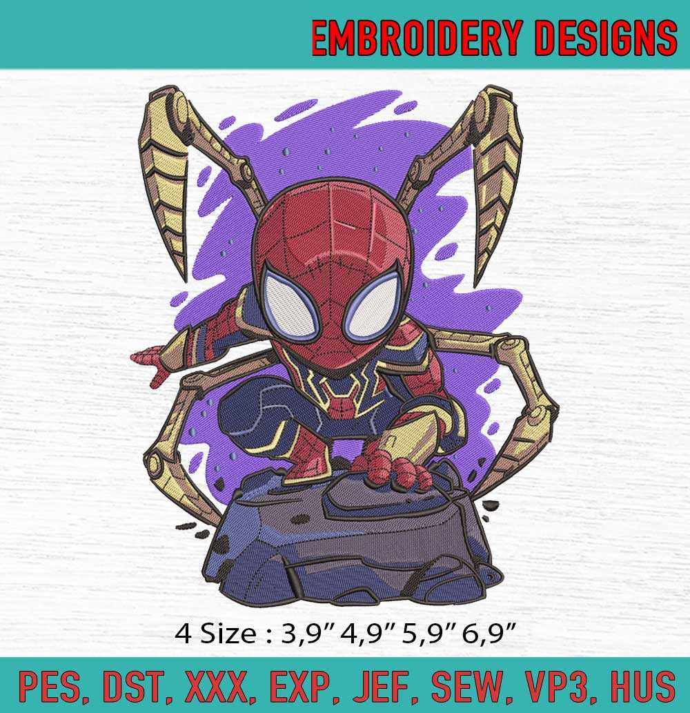 Chibi Spider Man Superhero Machine Embroidery Digitizing Des | Inspire ...