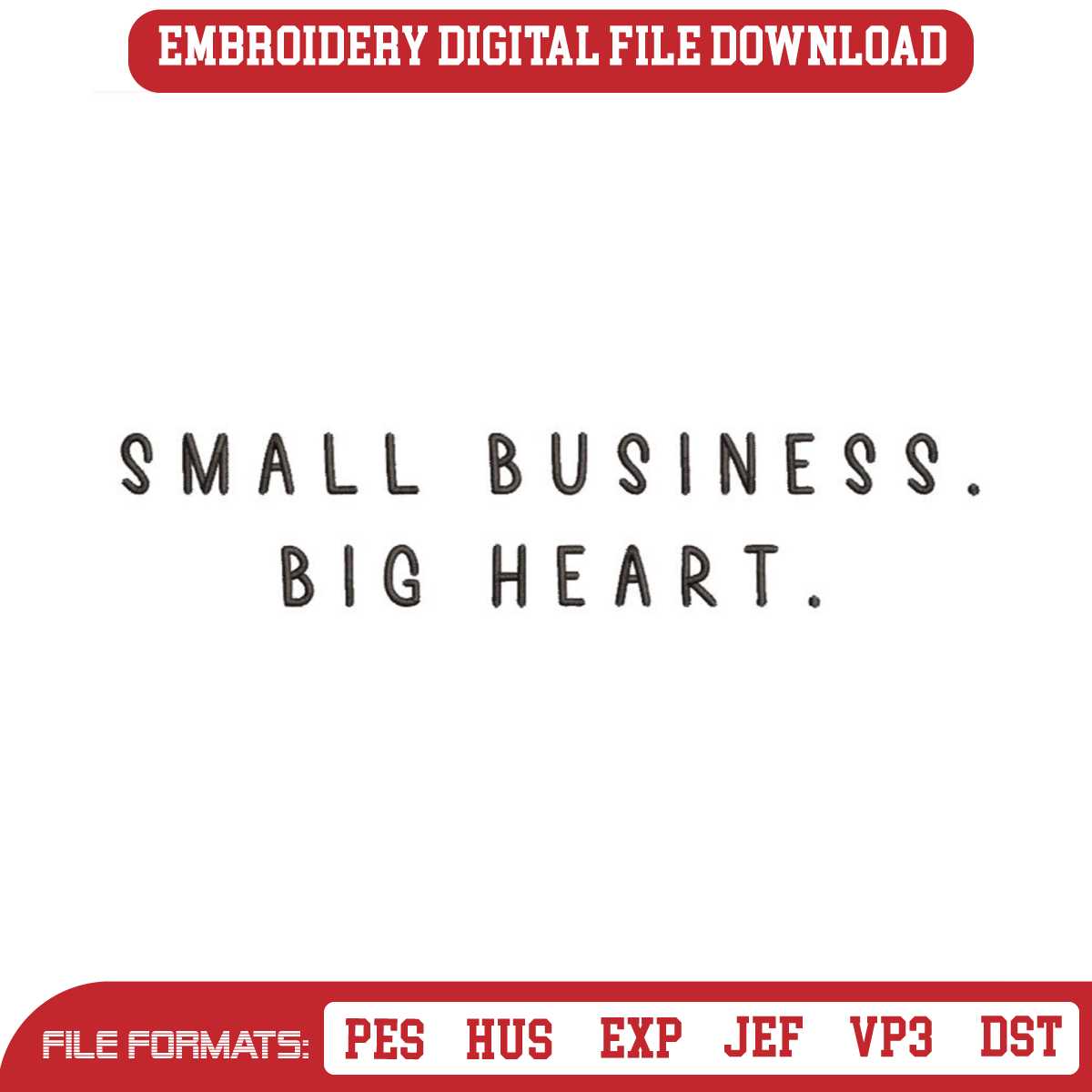 Small Business Embroidery PES File | Inspire Uplift