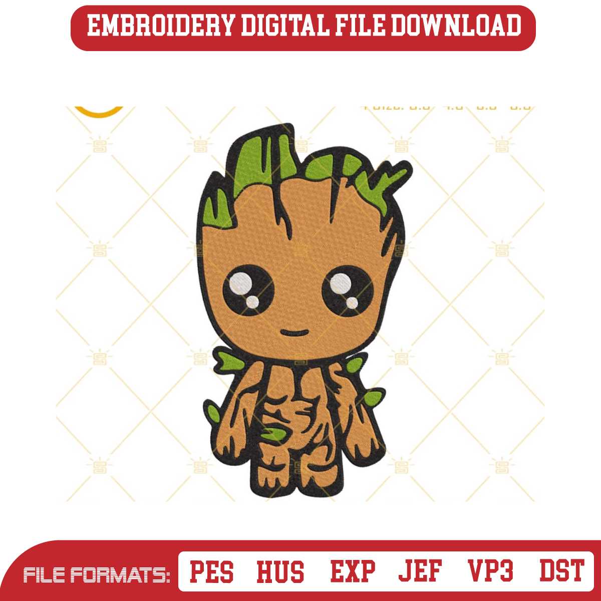 Baby Groot Embroidery Design, Superhero Embroidery Digital F | Inspire ...
