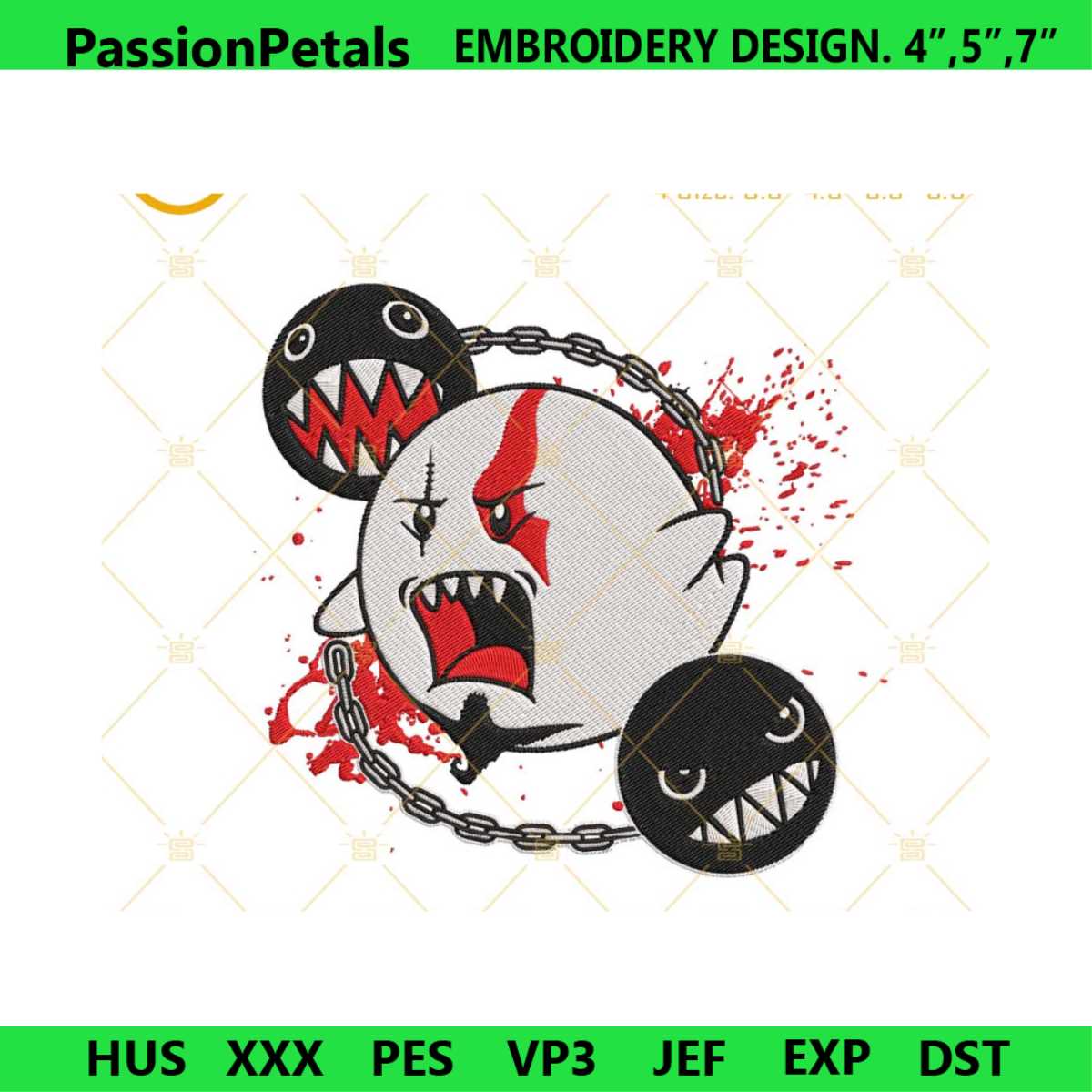 Boo Kratos Embroidery Designs, Super Mario Bros 2023 Boo Cha | Inspire ...