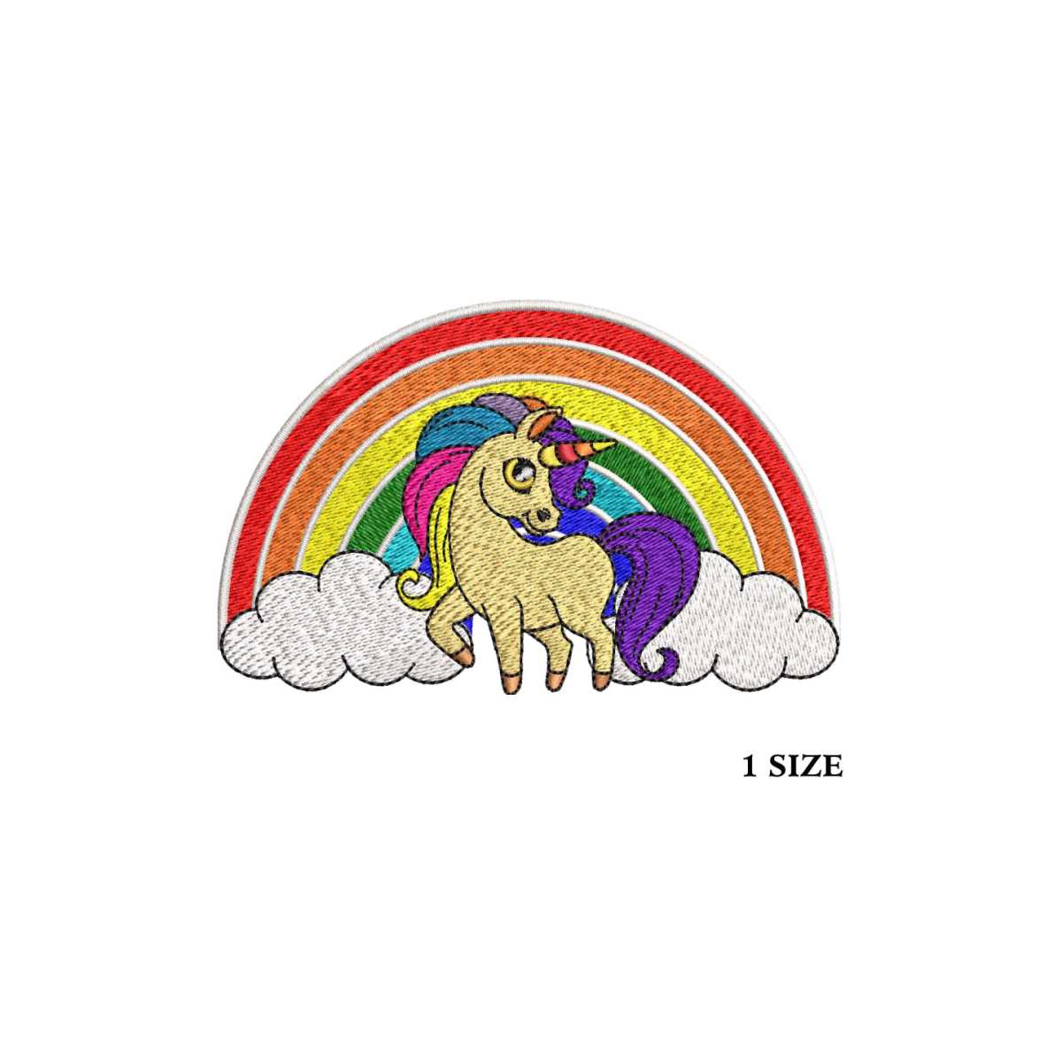 Cute Unicorn and Rainbow Machine Embroidery Design File for | Inspire ...