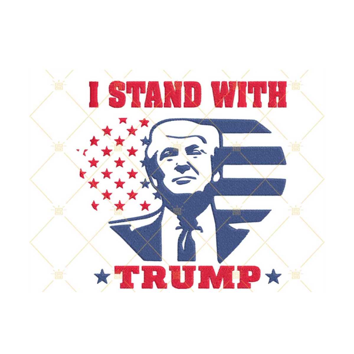 I Stand With Trump Heart Flag Machine Embroidery Designs, Do | Inspire ...