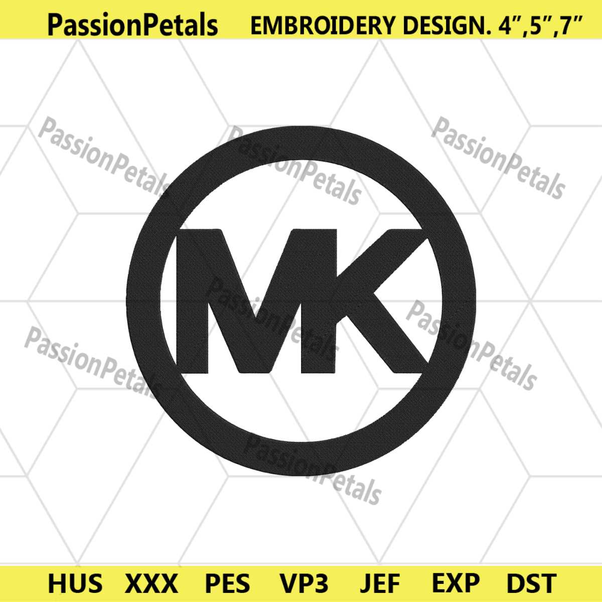 MK Circle Logo Embroidery Design Download | Inspire Uplift
