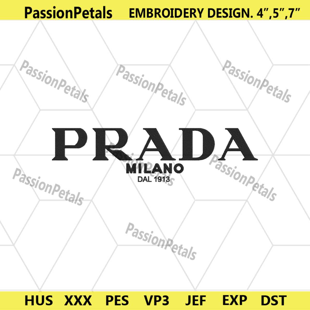 Prada Milano Logo Embroidery Design Download | Inspire Uplift