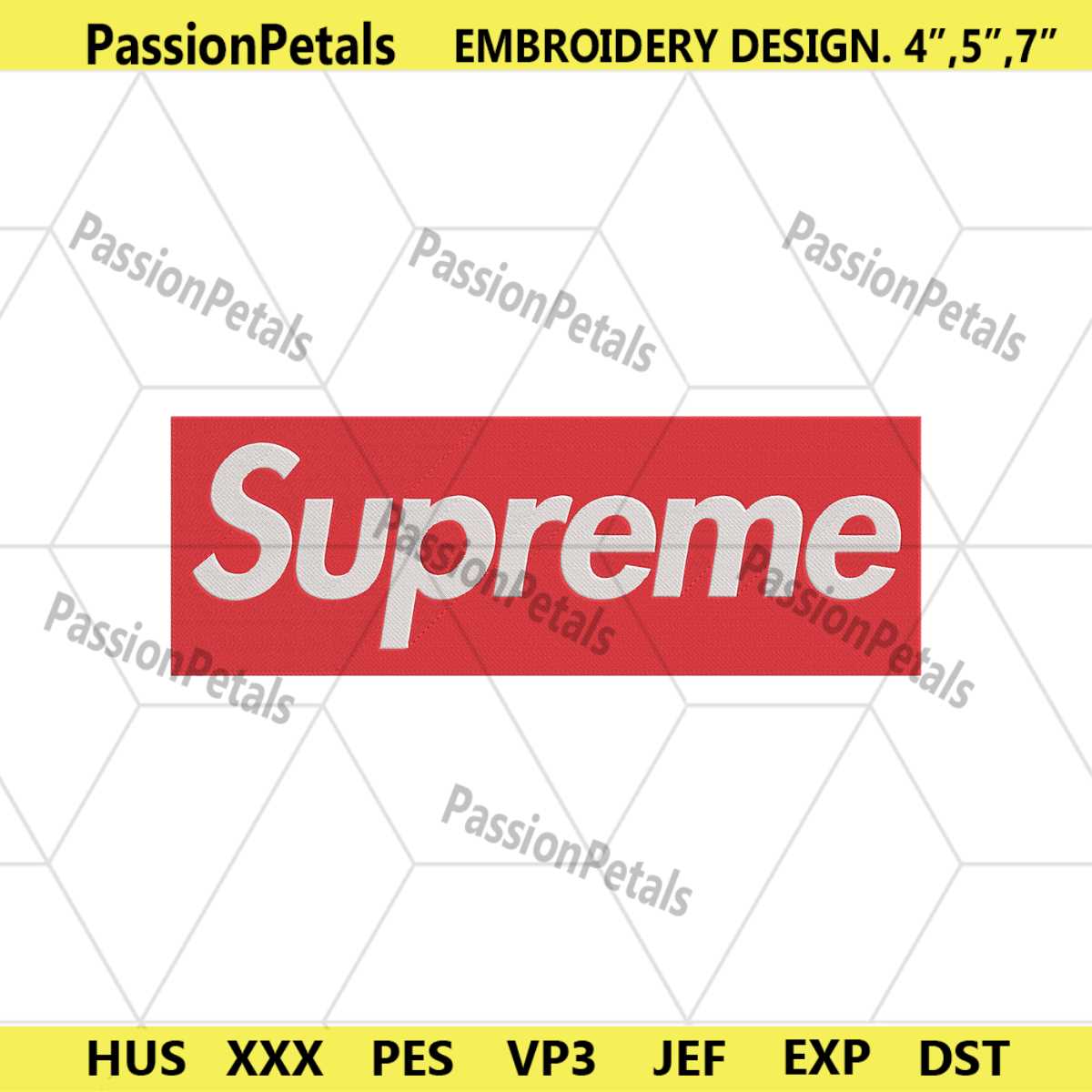 Supreme Box Red Logo Embroidery Design Download | Inspire Uplift