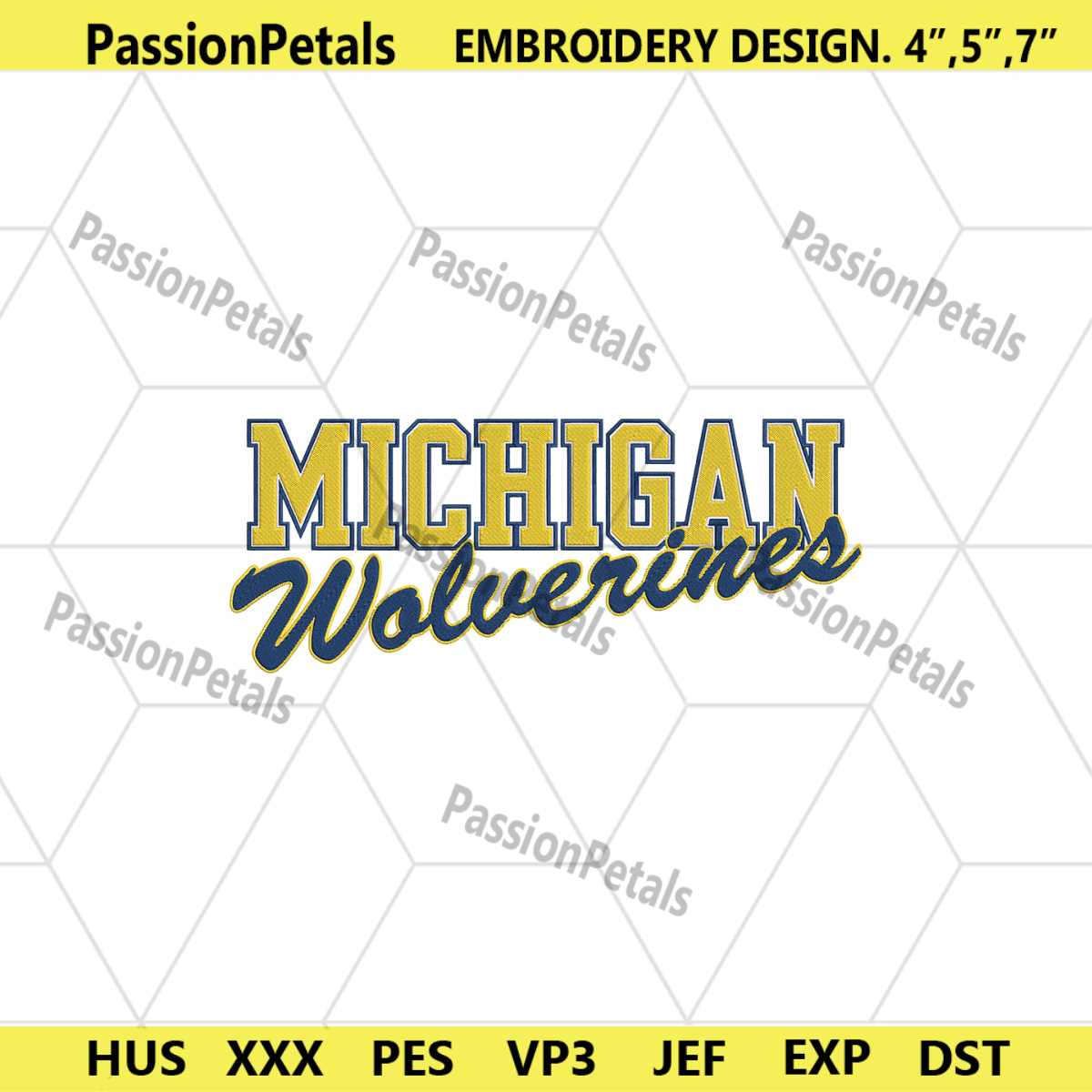 Michigan Wolverines Wordmark Logo Machine Embroidery, Michig | Inspire ...